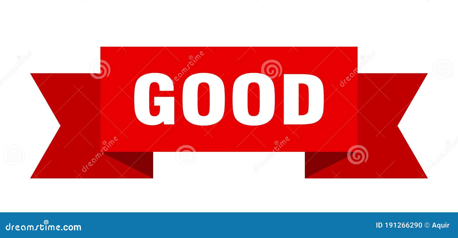 Good ribbon. stock vector. Illustration of flat, design - 191266290
