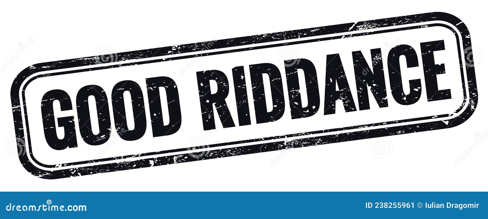 GOOD RIDDANCE Text On Black Pink Sticker Stamp Stock Photography ...