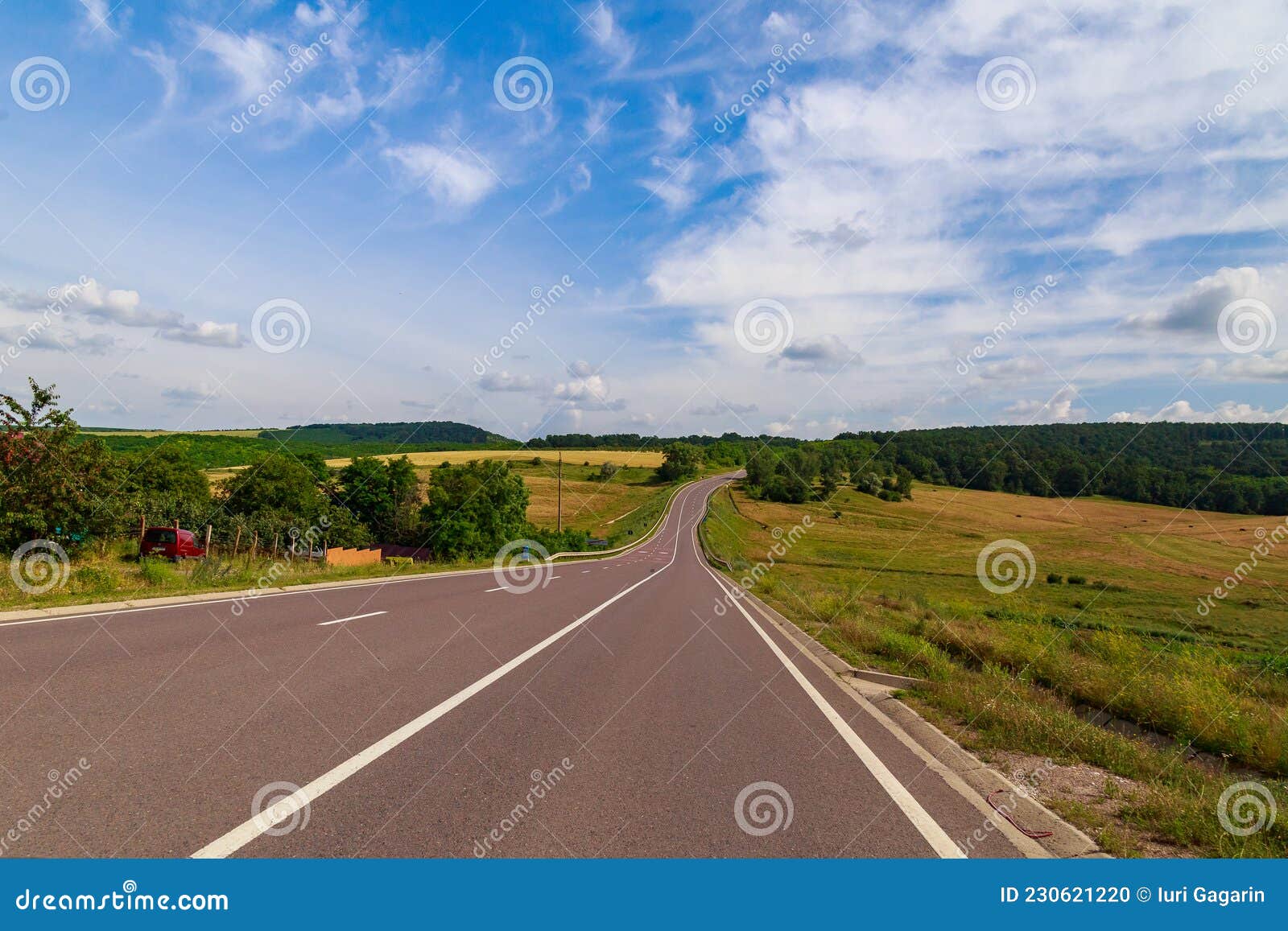 Good Road or International Highway. Background with Copy Space for Text ...