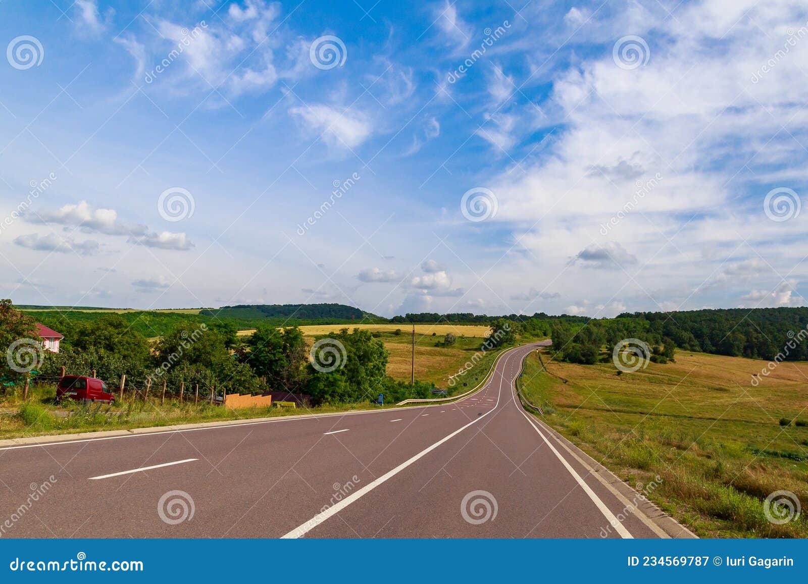 Good Road or International Highway. Background with Copy Space for Text ...