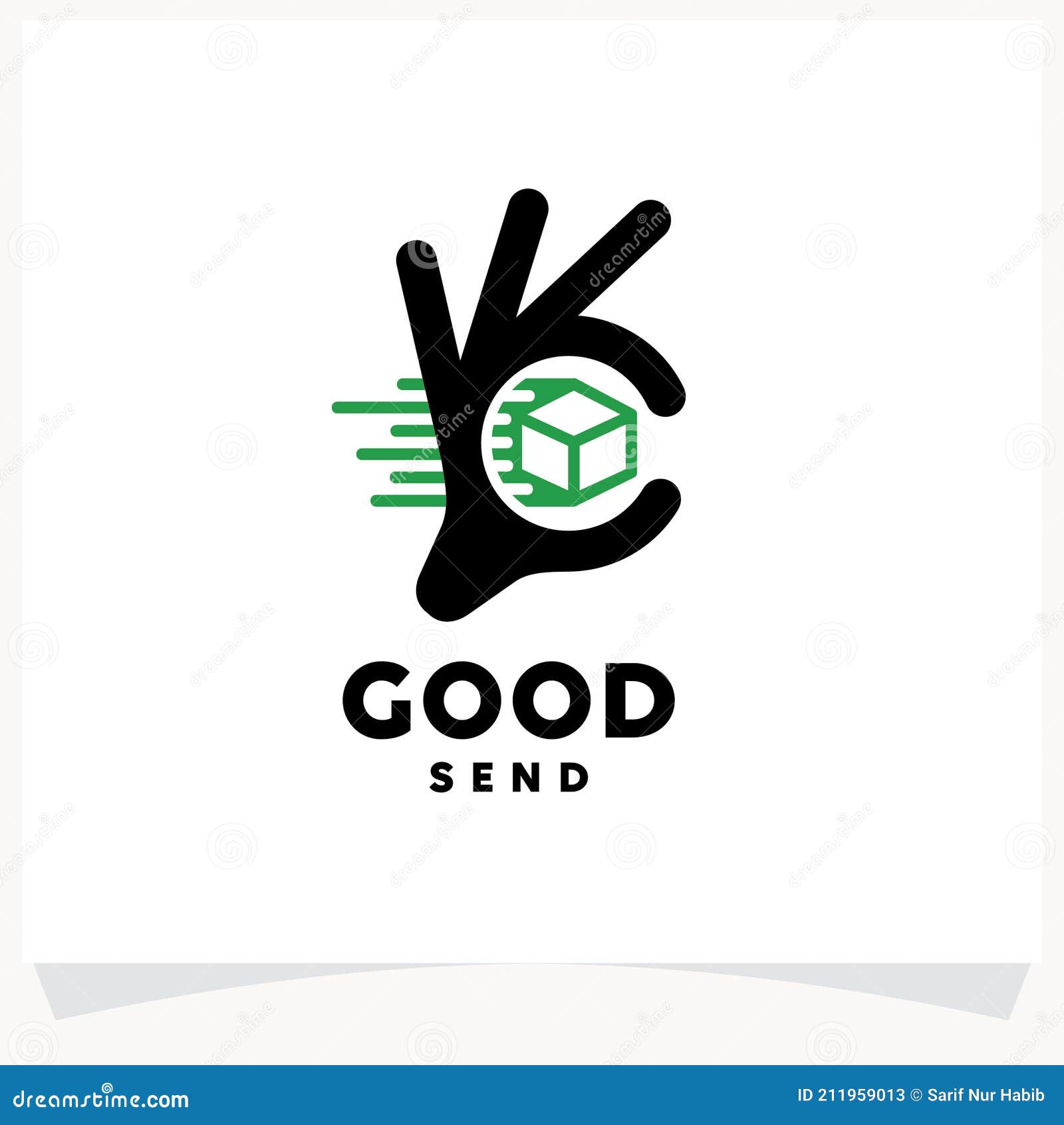 Go Send Logo Design Template Cartoon Vector | CartoonDealer.com #235411315