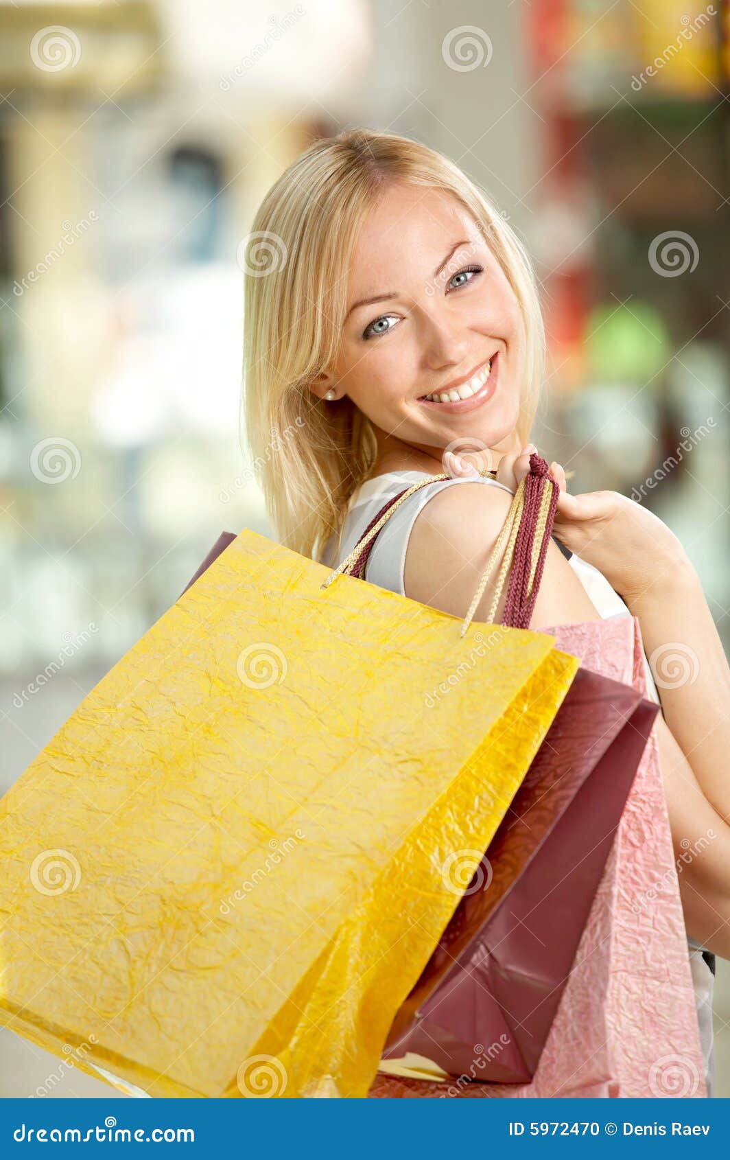 Good shopping! stock photo. Image of blond, buying, ecstatic - 5972470