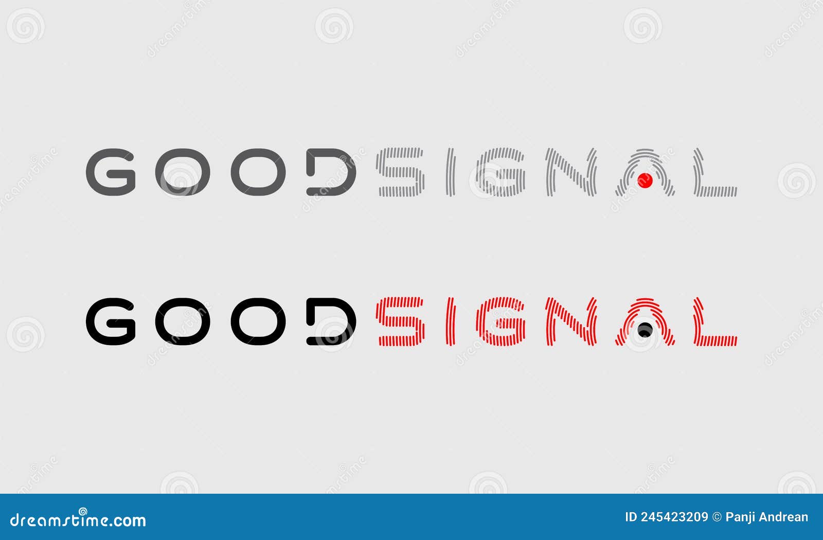 Good Signal Logo Design stock vector. Illustration of font - 245423209