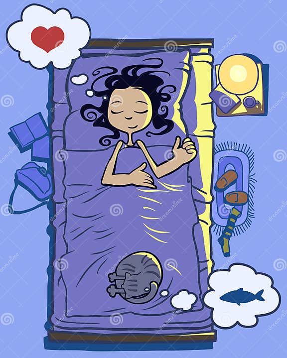 Good sleep stock vector. Illustration of expressive, lady - 23539068