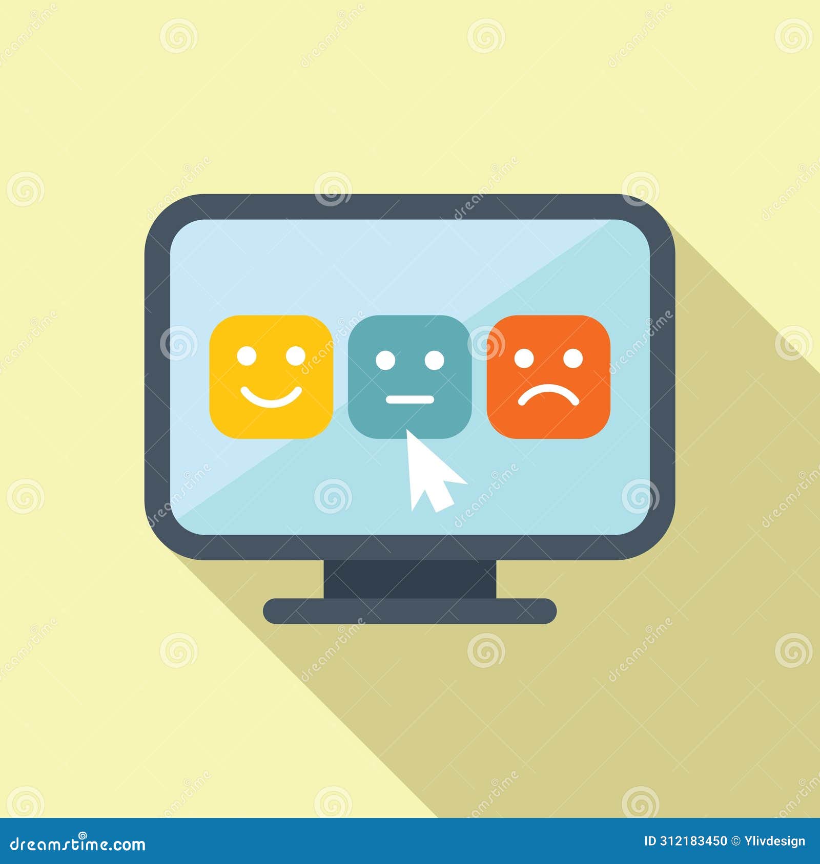 Good Smiley Faces Online Icon Flat Vector. Button Rank Stock ...