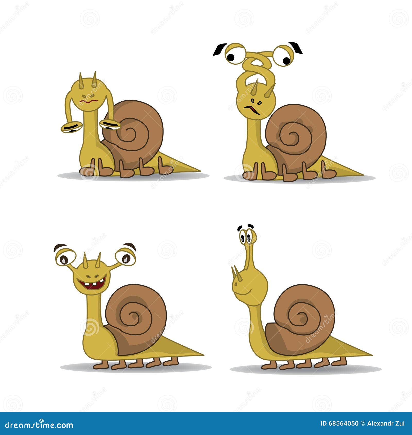 Good Snail. Monster. Cartoon Stock Vector - Illustration of kind, snail ...