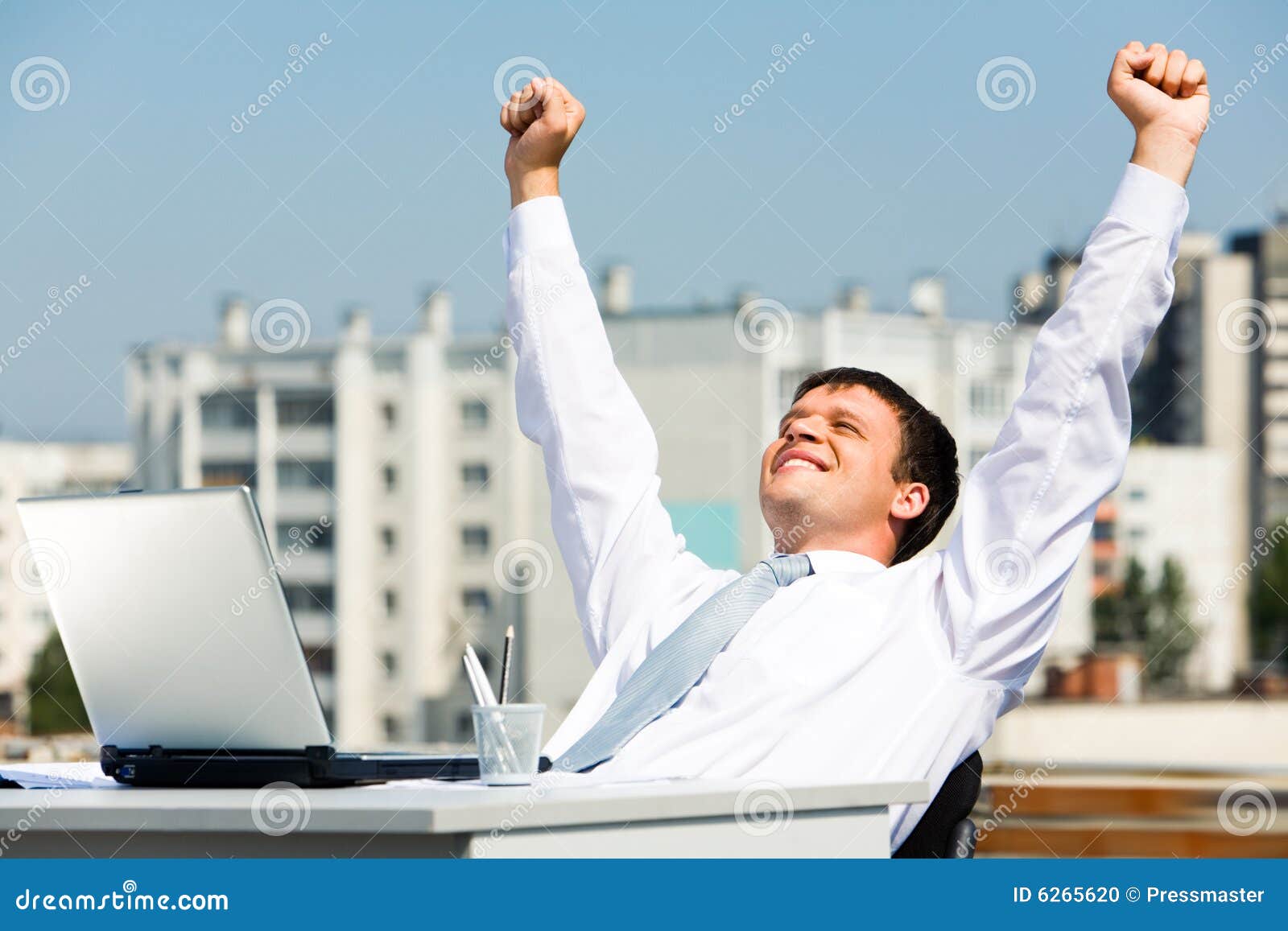 In good spirit stock photo. Image of desk, person, alone - 6265620