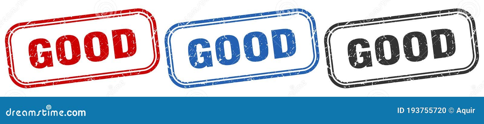 Good Square Isolated Sign Set. Good Stamp Stock Vector - Illustration ...