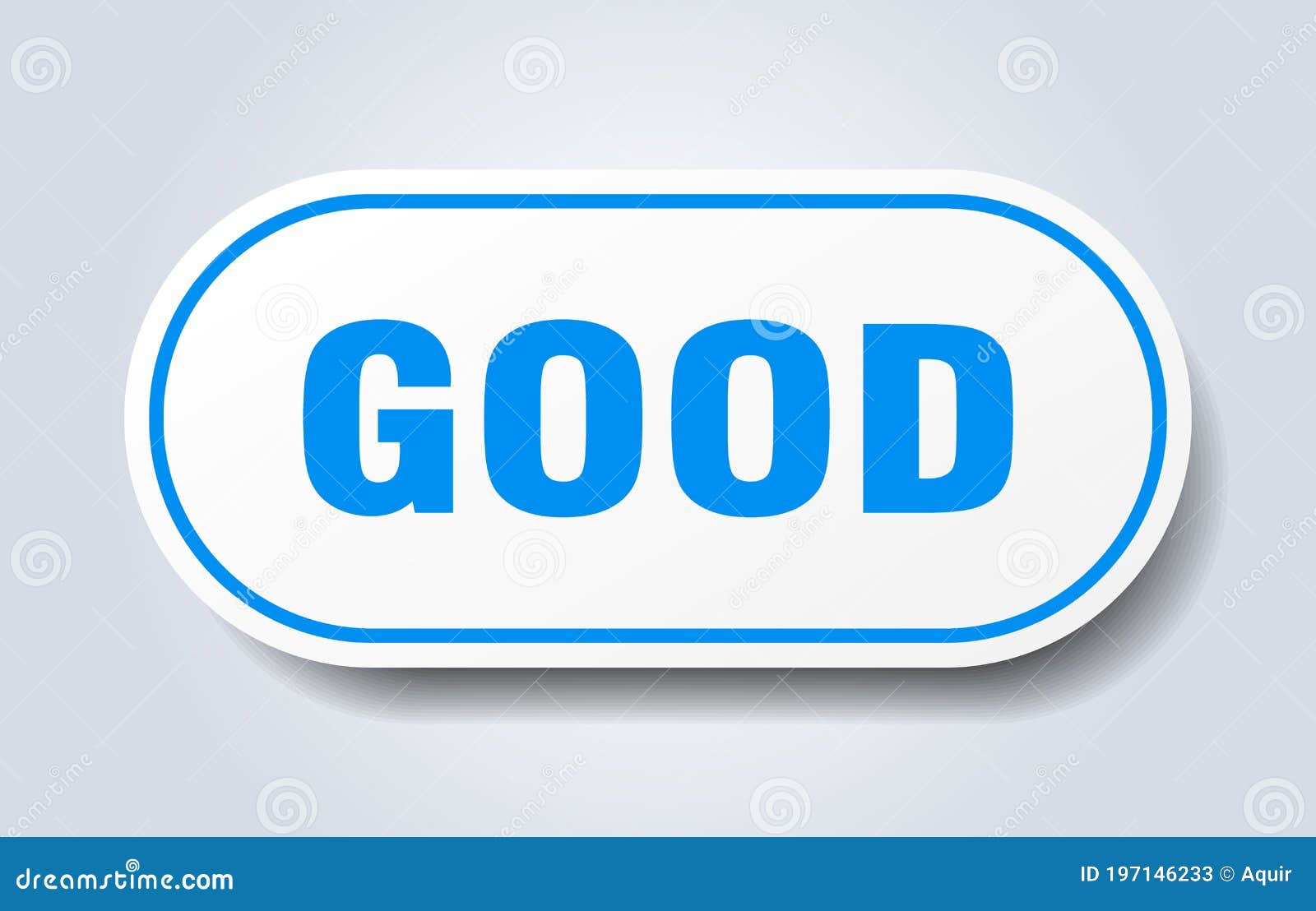 Good sticker. stock vector. Illustration of template - 197146233