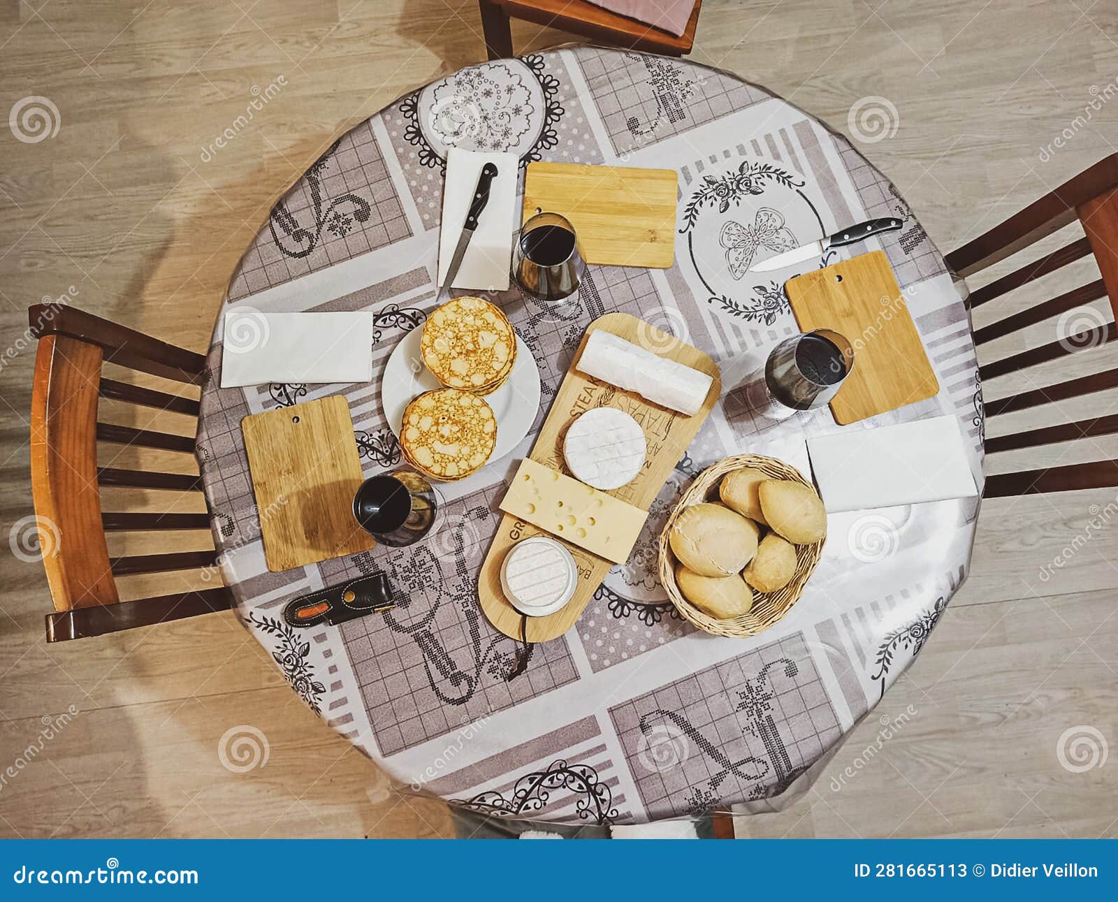 Good table stock image. Image of round, bread, table - 281665113