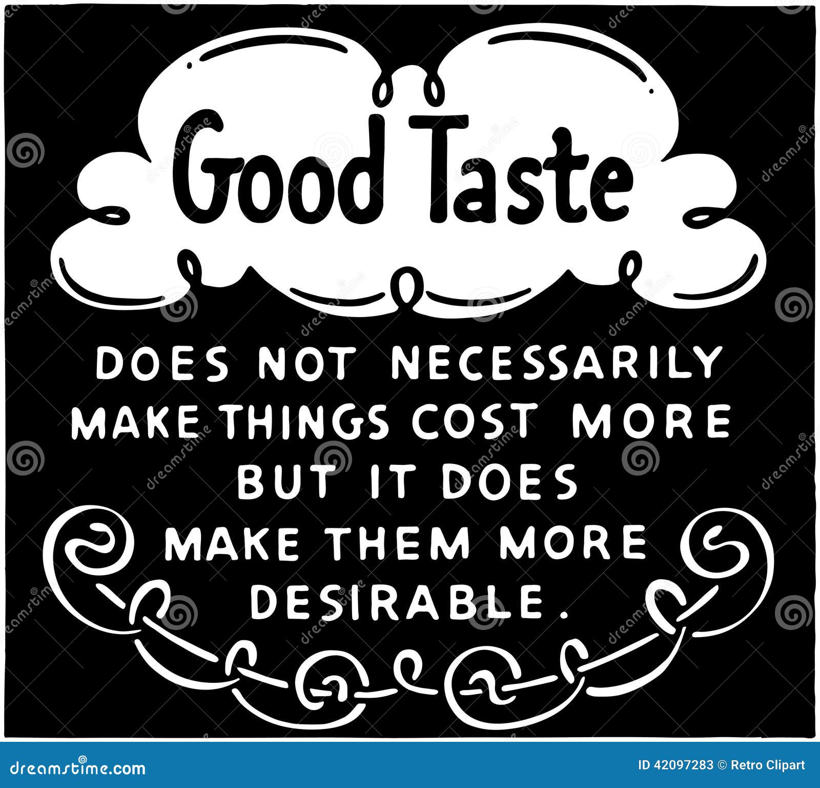 Good Taste stock vector. Illustration of advertisements - 42097283