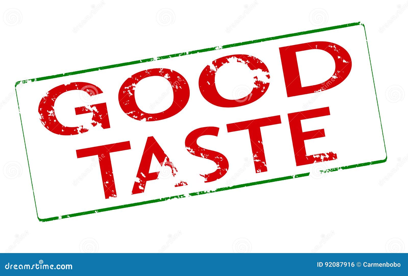 Good taste stock illustration. Illustration of stamp - 92087916