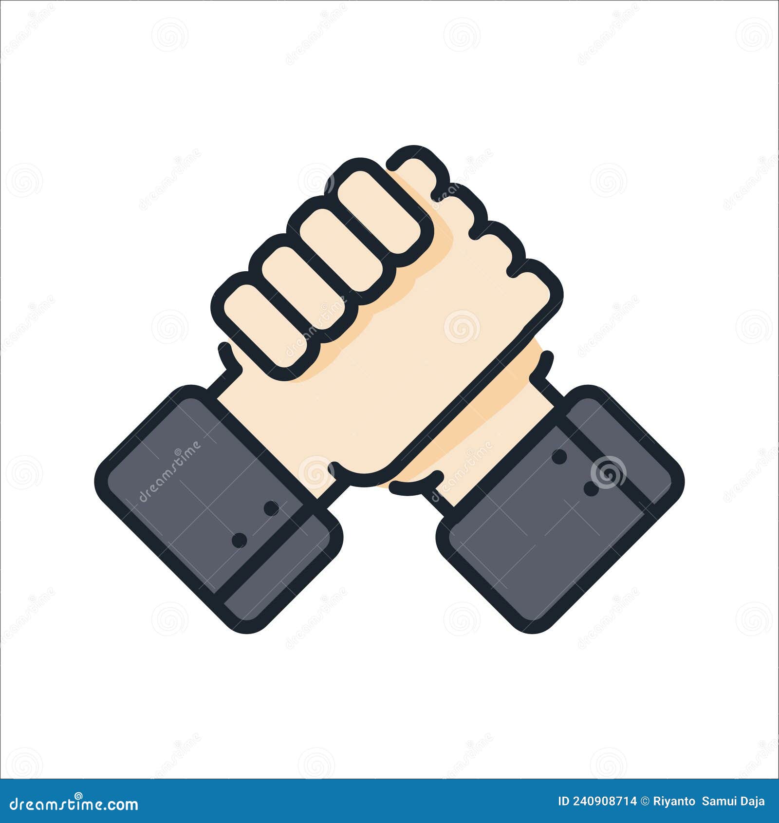 Good Teamwork Collaboration Color Icon Illustration Design Stock Vector ...