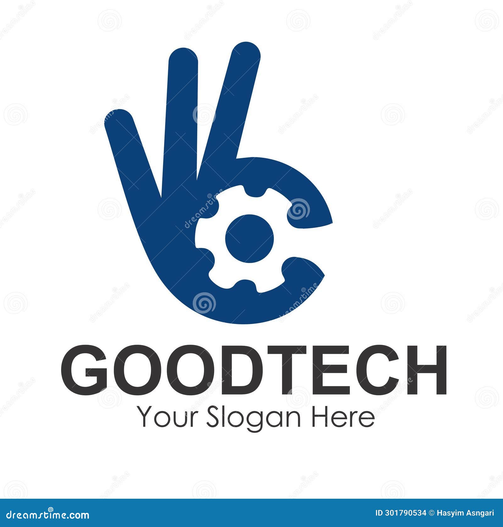 Good Tech Logo Design Concept Stock Illustration - Illustration of ...