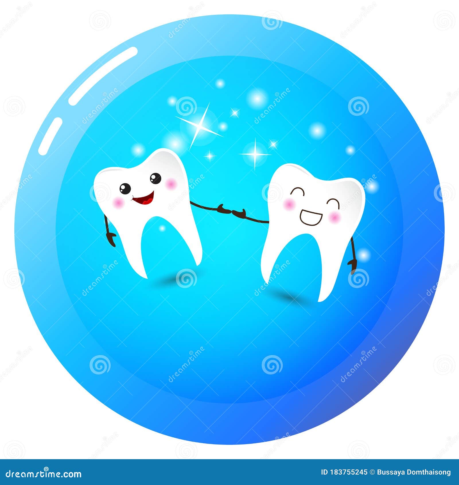 Healthy Smiling Tooth Shining Star Icon Vector. Teeth Diastema Closure ...