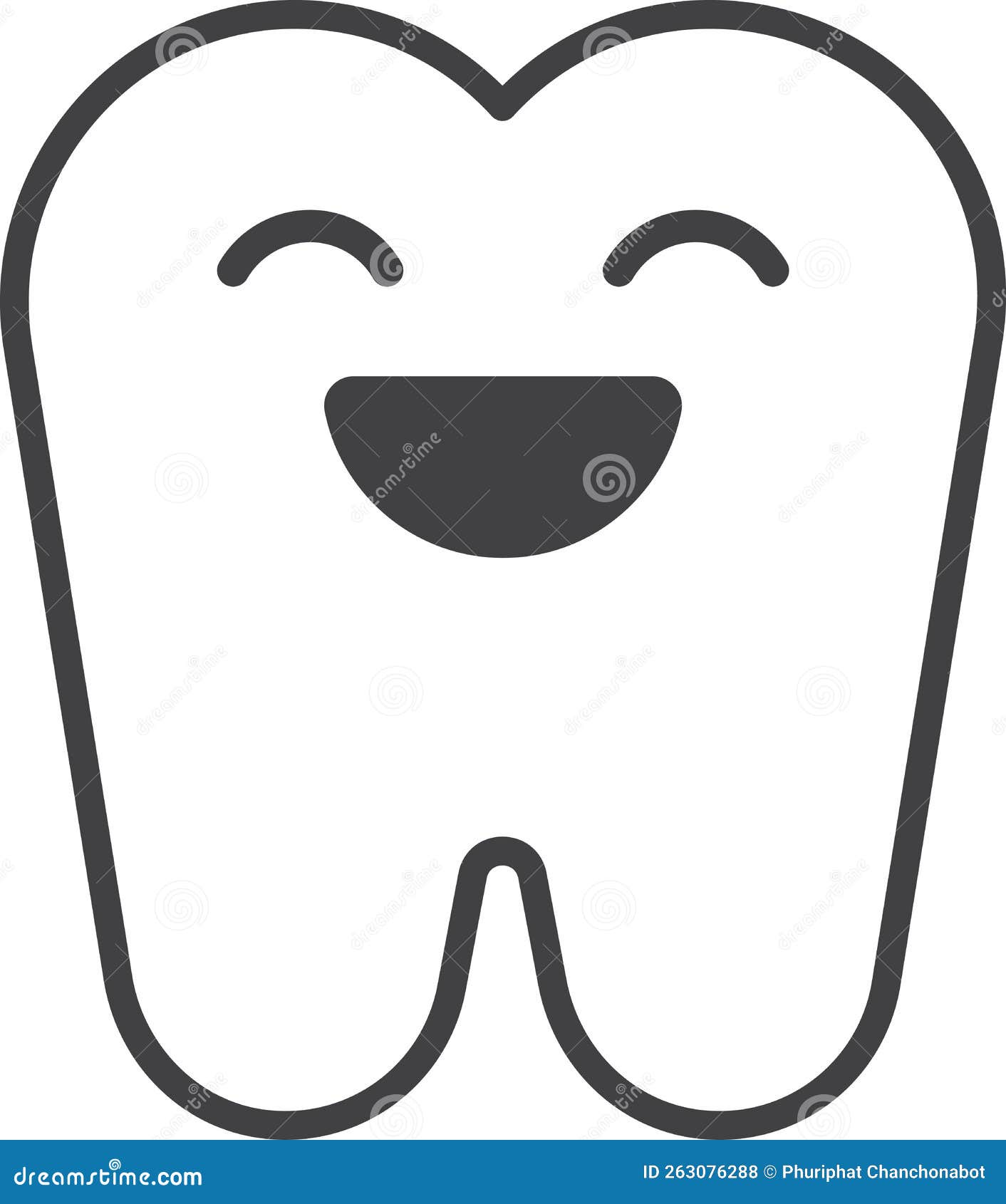 Good Teeth Illustration in Minimal Style Stock Vector - Illustration of ...