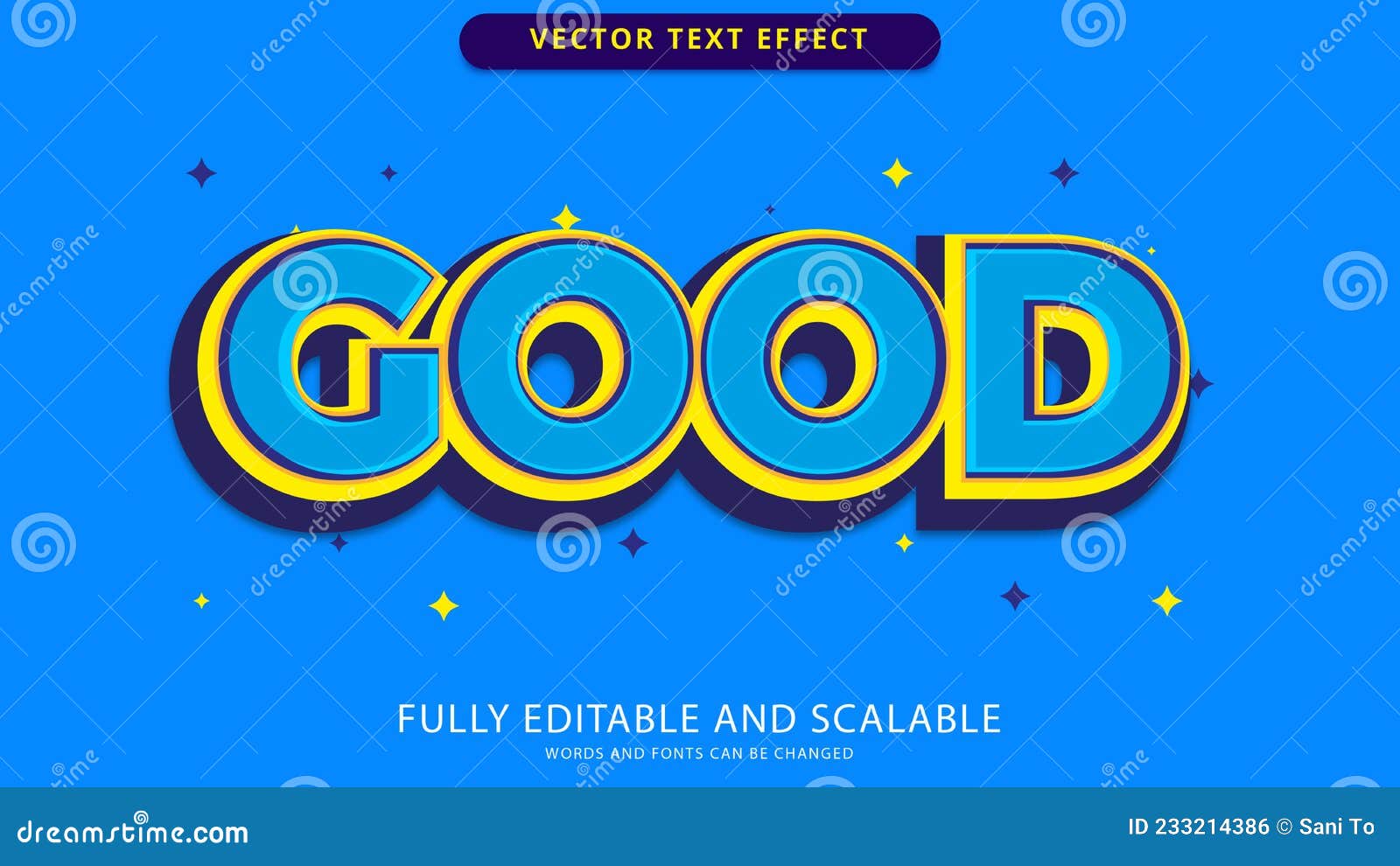 Good Text Effect Editable Eps File Stock Vector - Illustration of ...