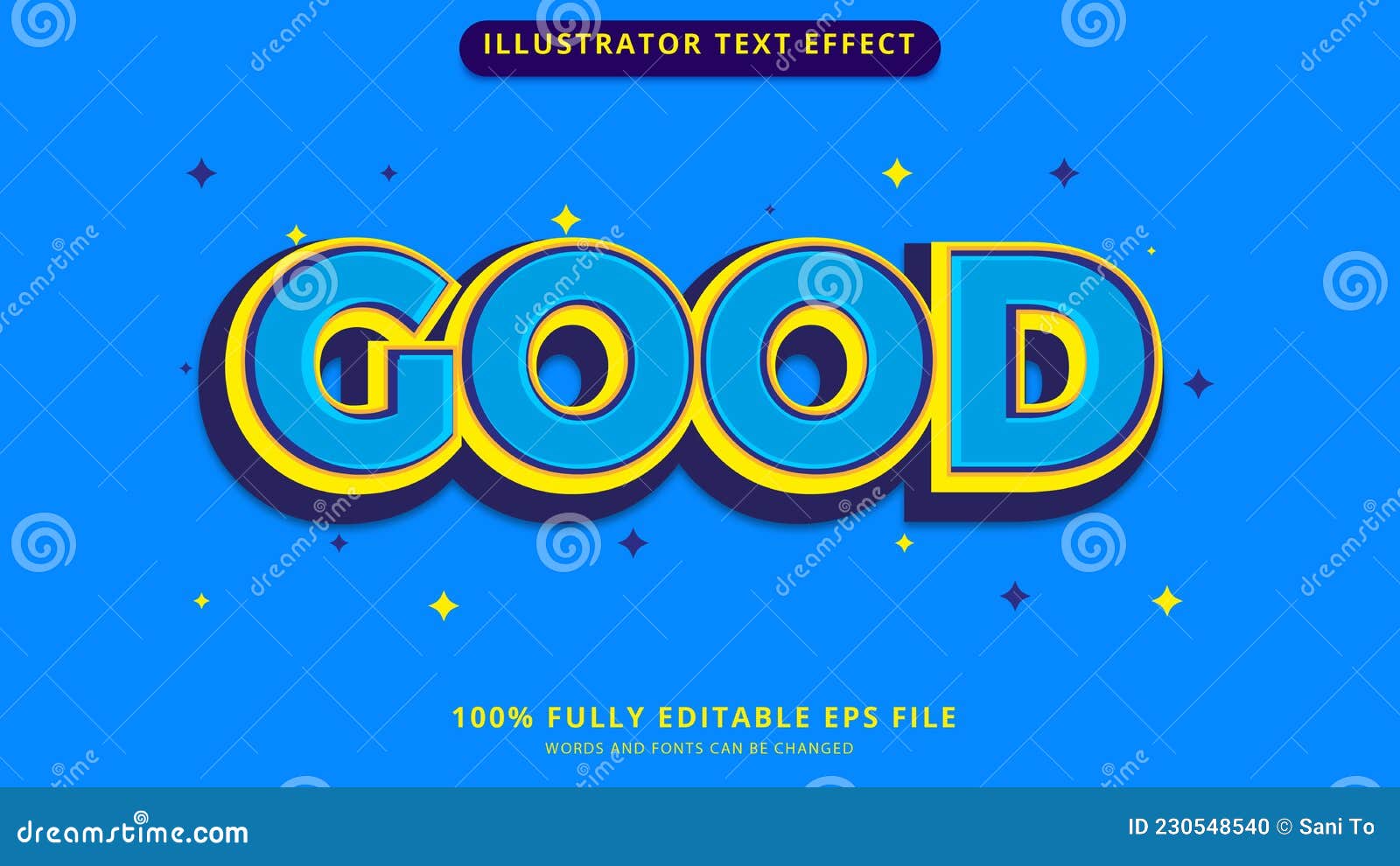 Good Text Effect Editable Eps File Stock Vector - Illustration of ...
