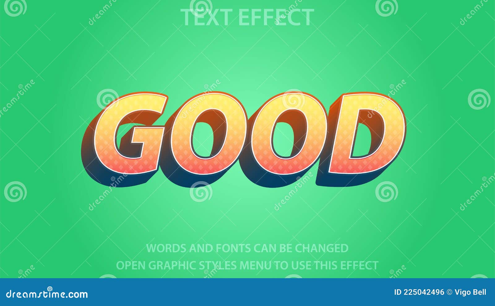 Good Text Effect Template. Editable Stock Vector - Illustration of ...