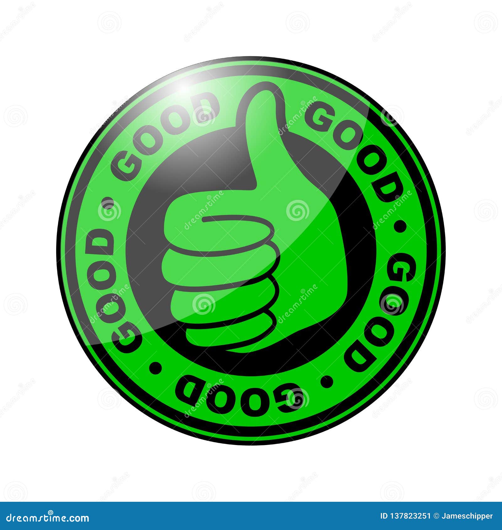 Good thumbs up icon stock vector. Illustration of approval - 137823251