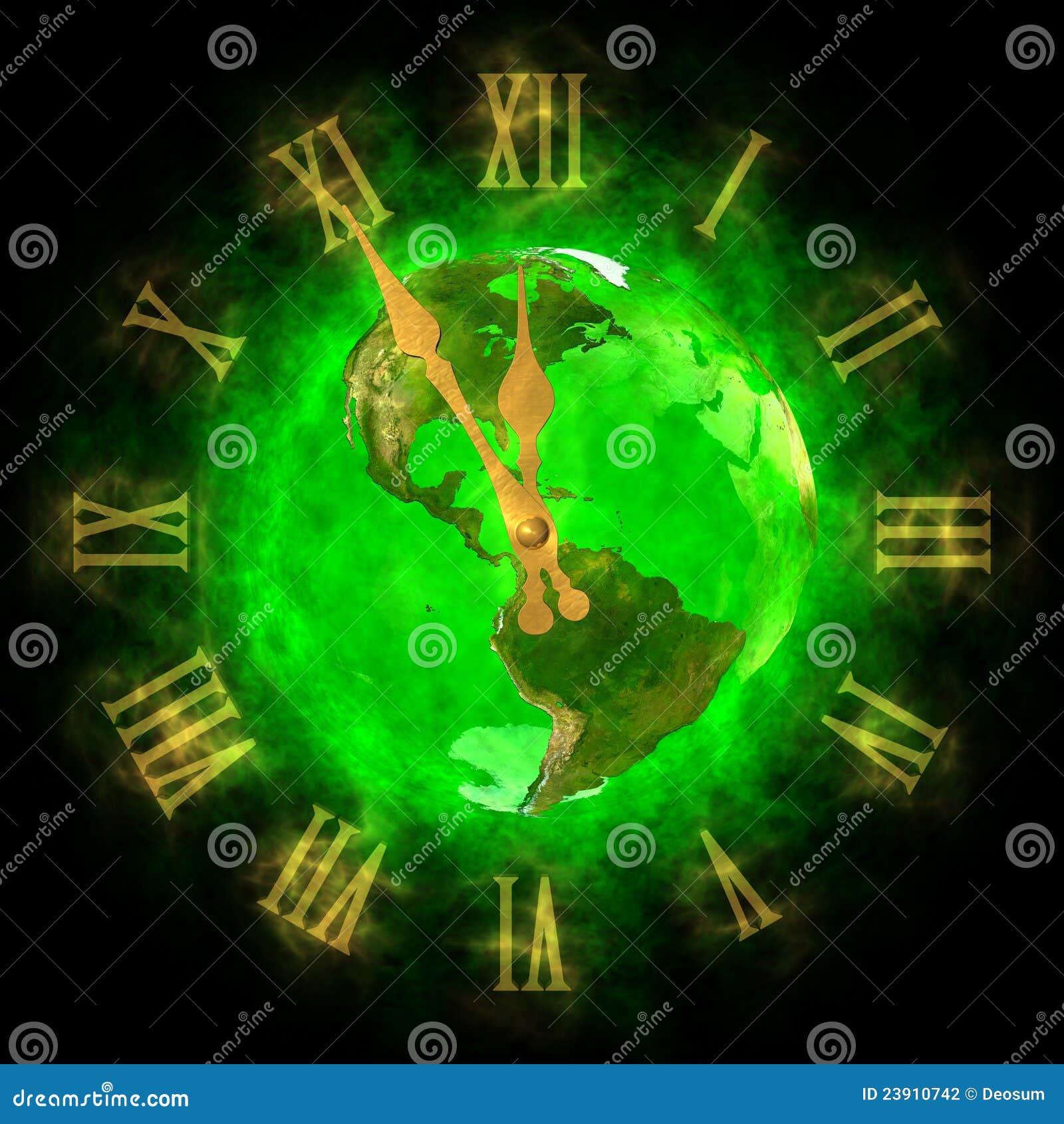 Good Time on Green Planet Earth - America Stock Illustration ...