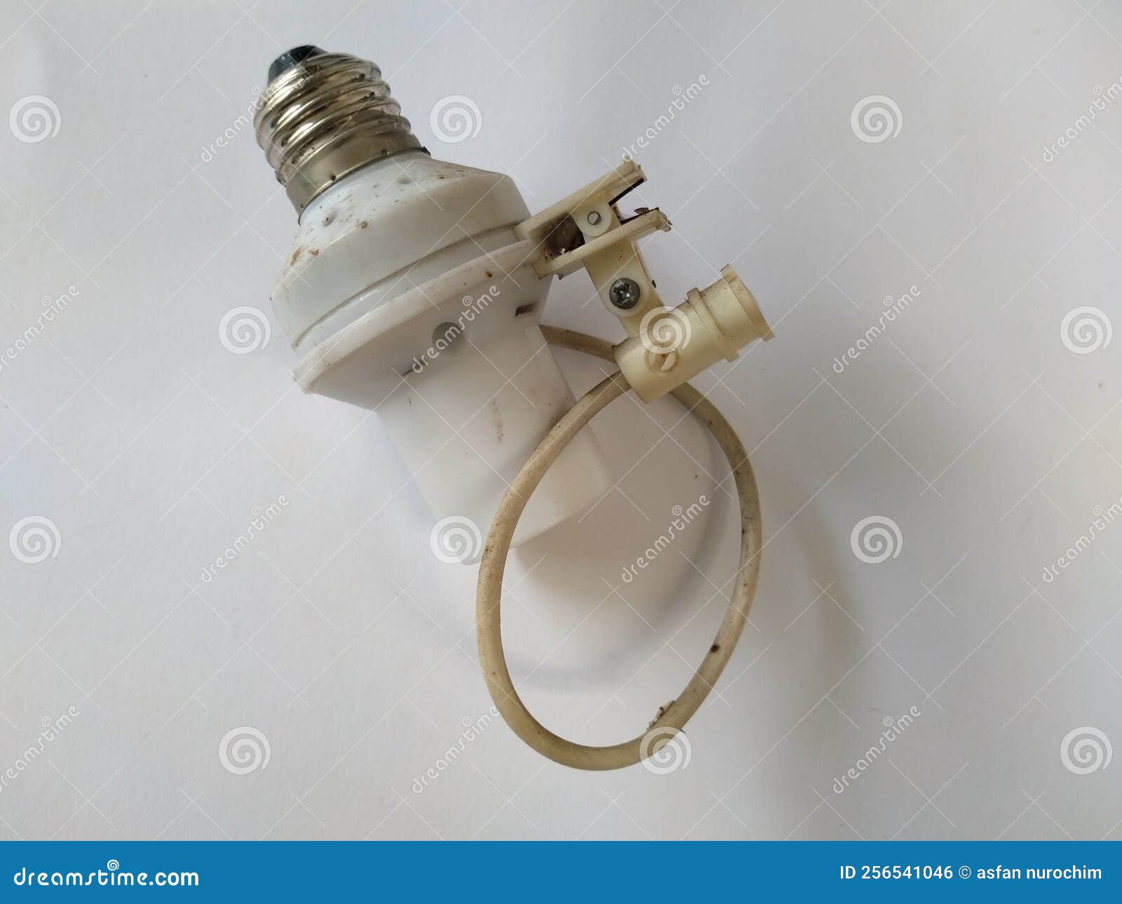 Isolated Lamp Fitting with Light Sensor on a White Background Stock ...