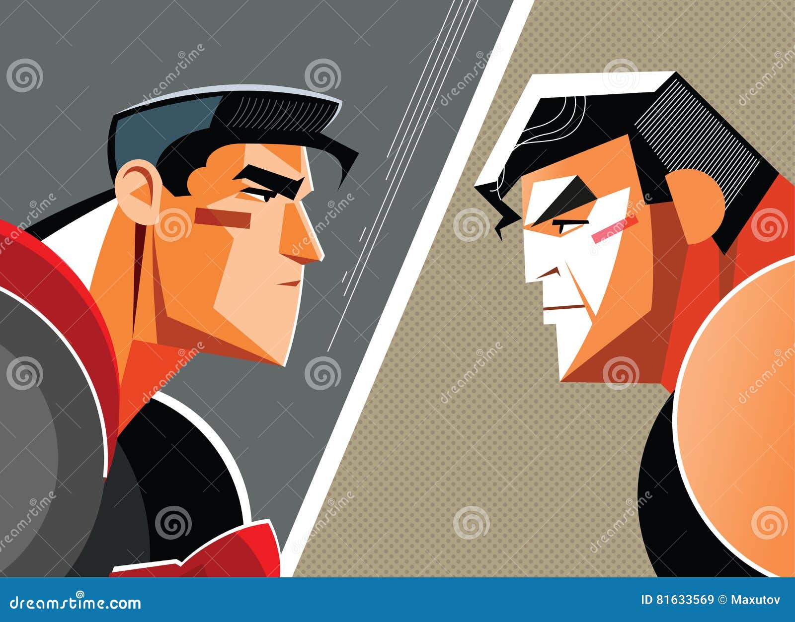 Good Versus Evil. Superhero Stock Vector - Illustration of relationship ...