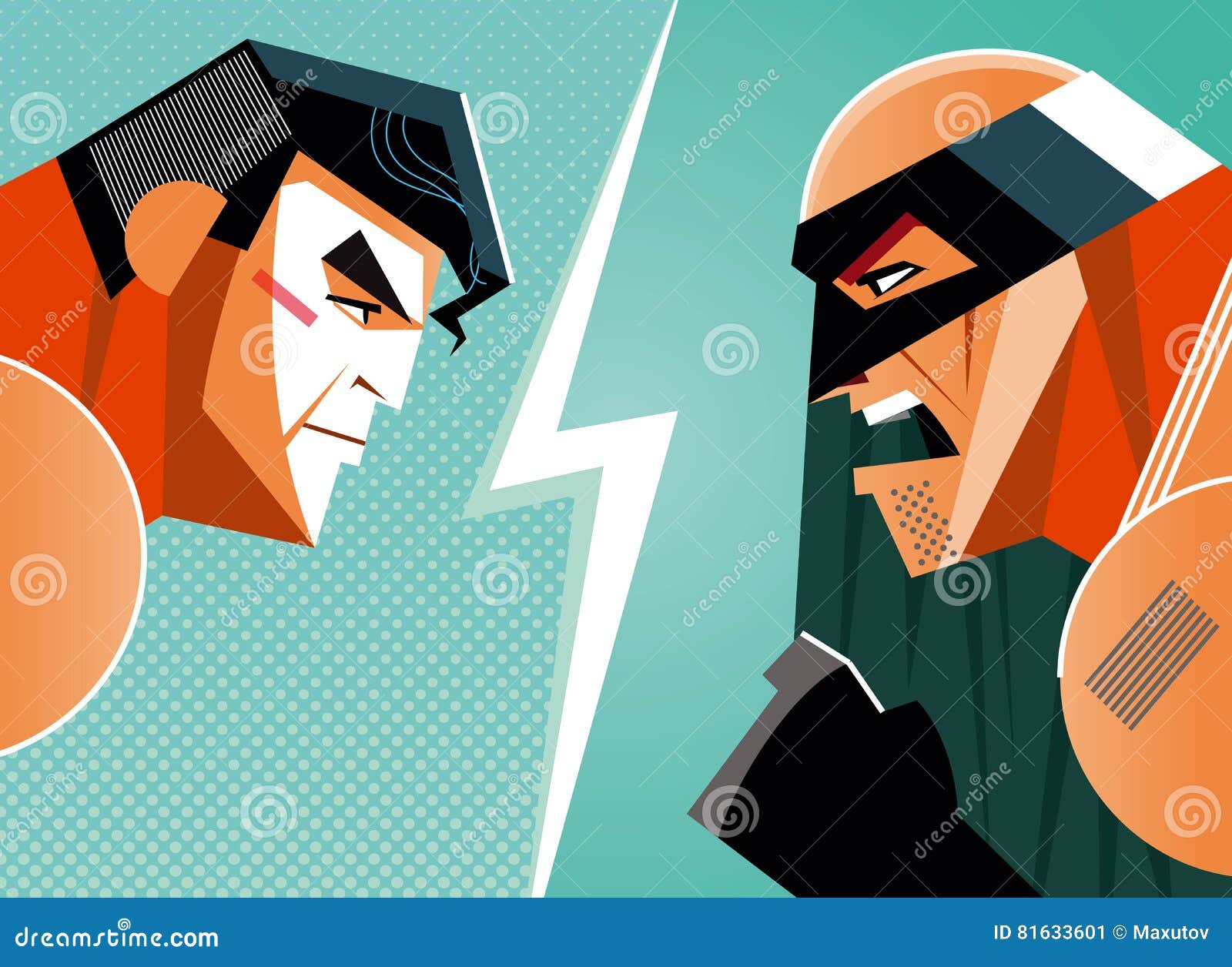 Set Of Evil Superhero. Cartoon Vector Illustratration. | CartoonDealer ...