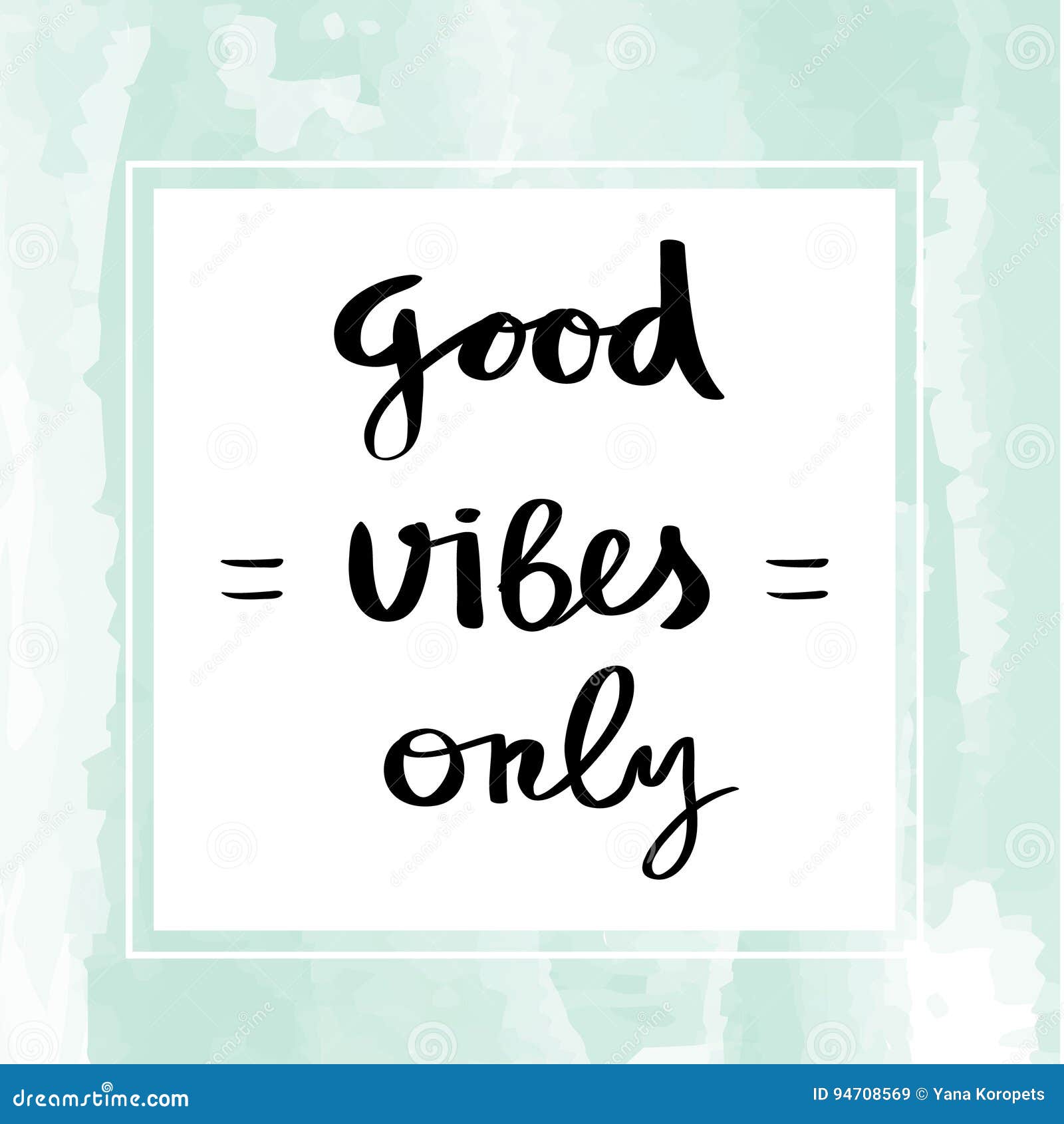 Good Vibes only. Lettering for Poster Stock Vector - Illustration of ...