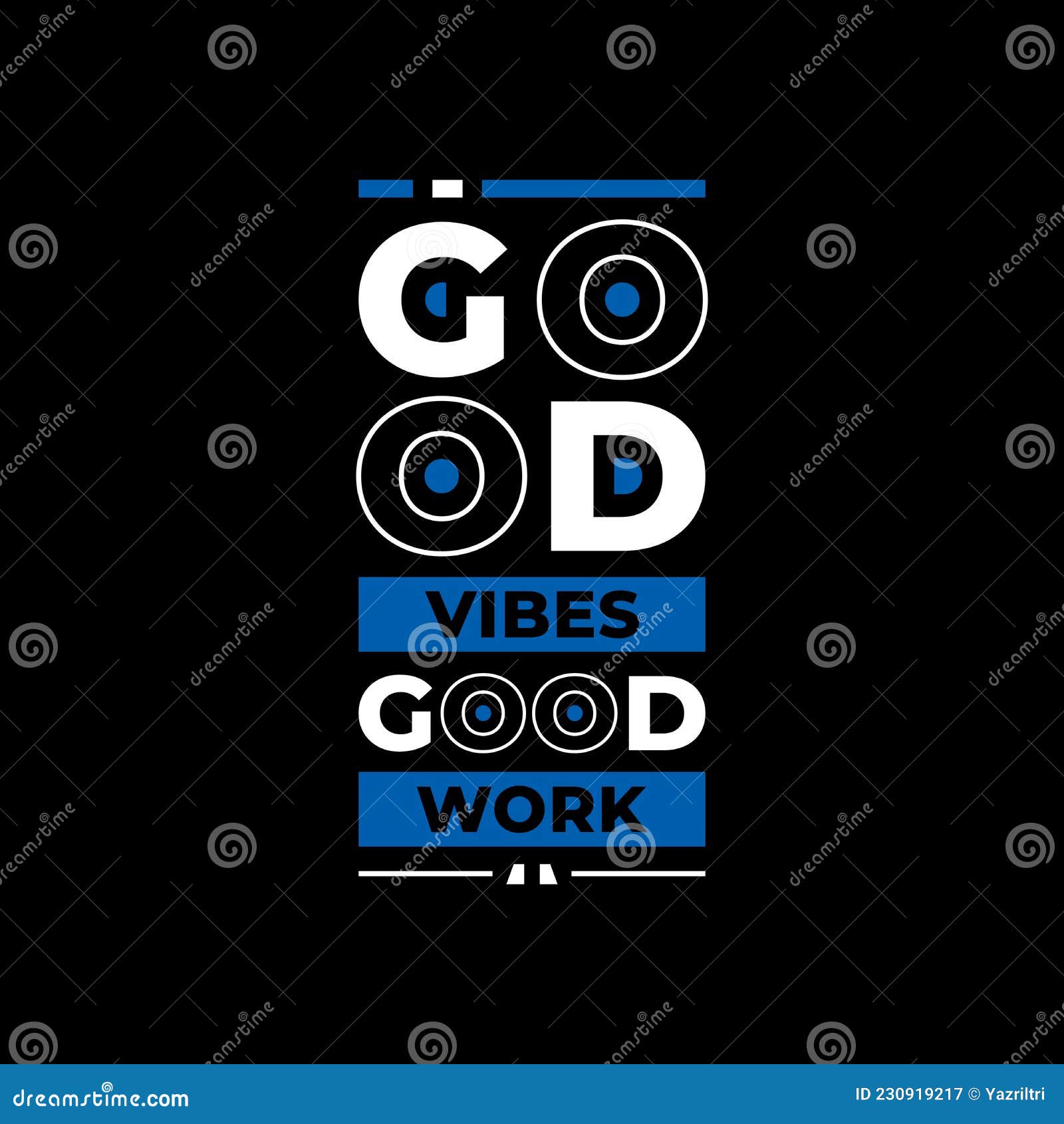 Good Vibes Good Work Typography Stock Vector - Illustration of love ...