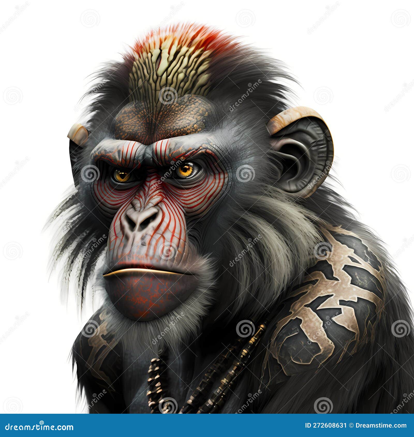 Mandril Monkey Illustration Cartoon Vector | CartoonDealer.com #30862783