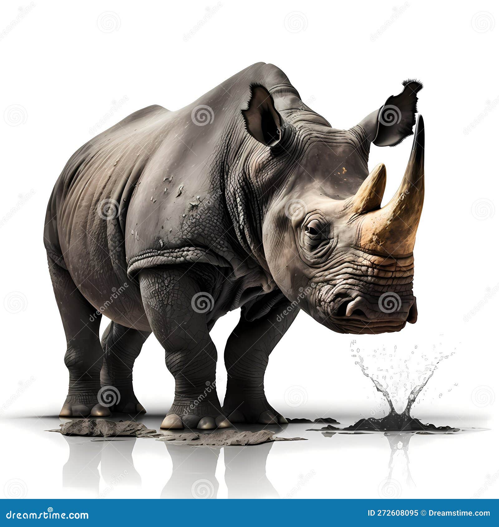 Good View Rhino Illustration. Generative AI Stock Illustration ...