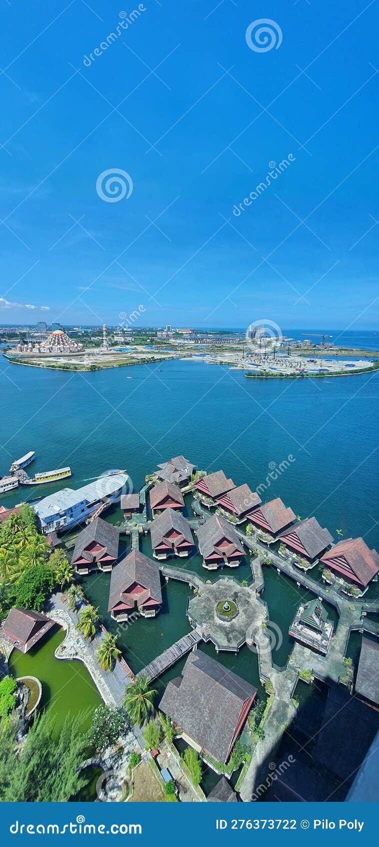 Rooftop,Good Weather Nice Blue Sky Have More Clouds Cumulus, Wat In ...