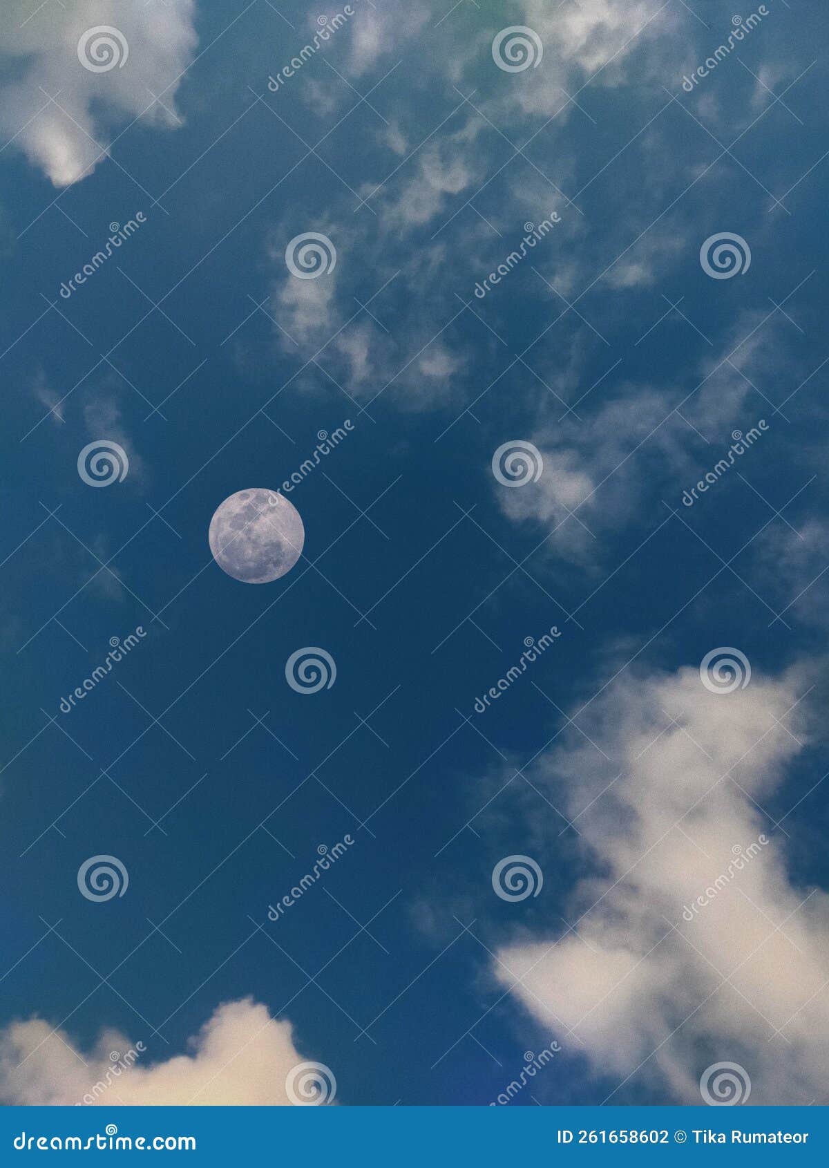 Good View in the Sky. Moon and Cloud Stock Photo - Image of good, cloud ...
