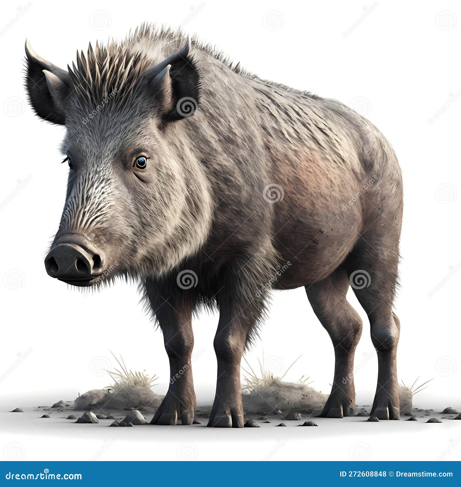 Good View Wild Boar Illustration. Generative AI Stock Illustration ...