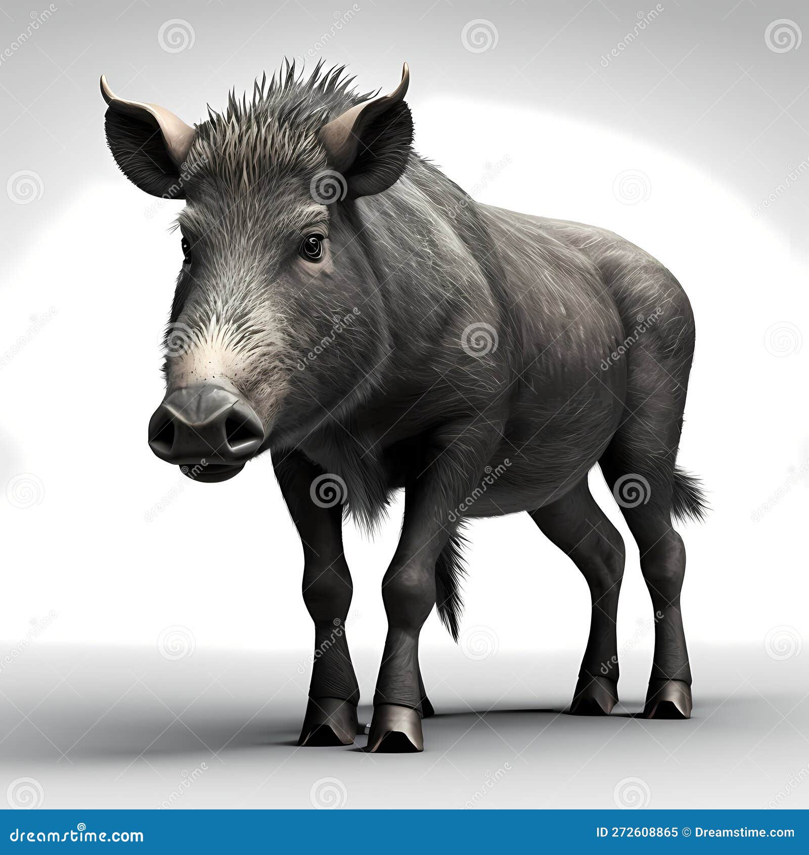 Good View Wild Boar Illustration. Generative AI Stock Illustration ...