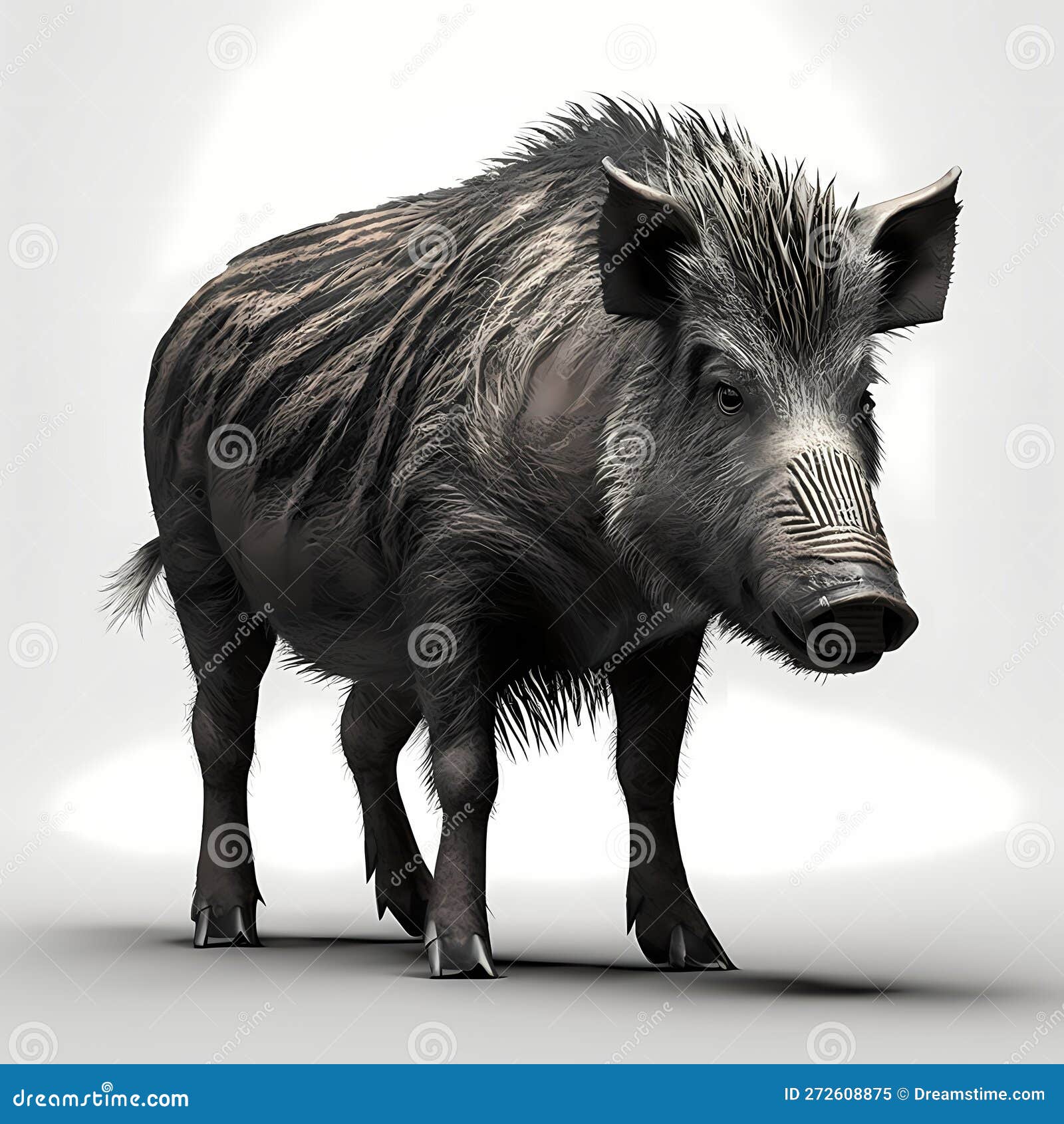 Good View Wild Boar Illustration. Generative AI Stock Illustration ...