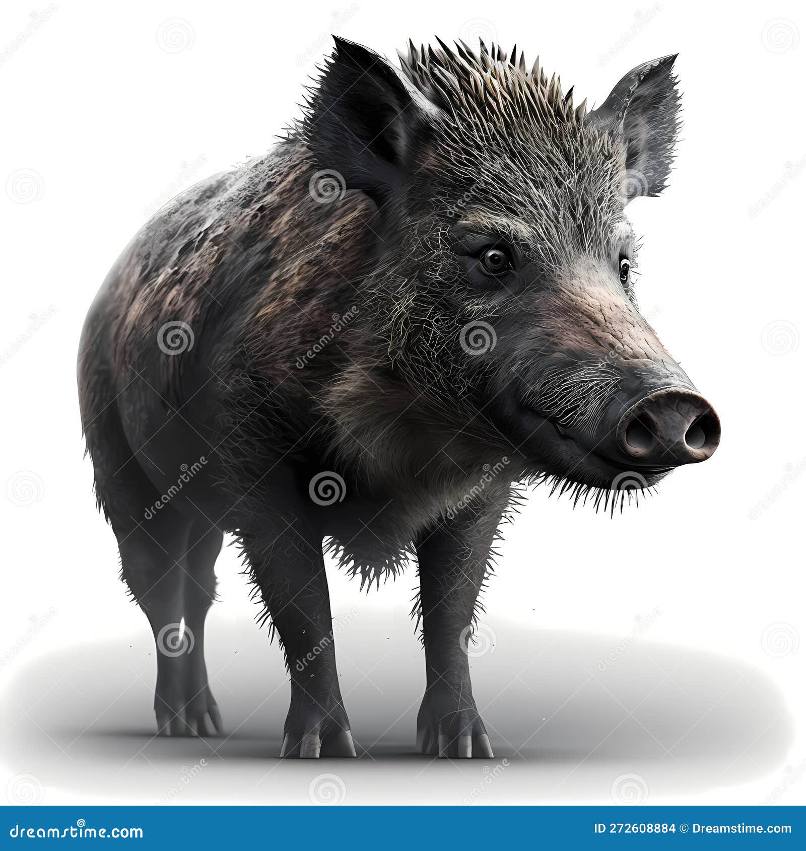 Good View Wild Boar Illustration. Generative AI Stock Illustration ...