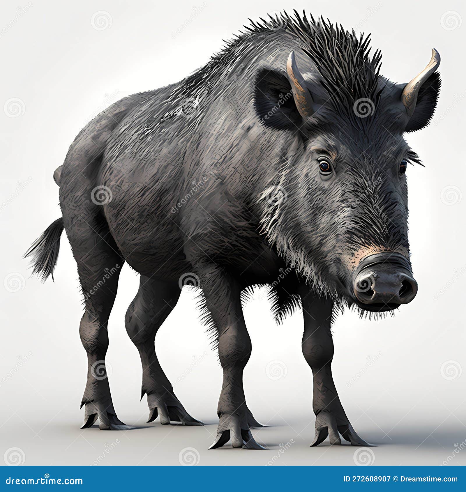 Good View Wild Boar Illustration. Generative AI Stock Illustration ...