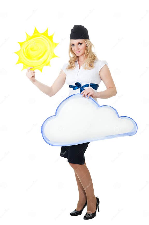 Good weather forecast stock image. Image of blond, portrait - 13777217