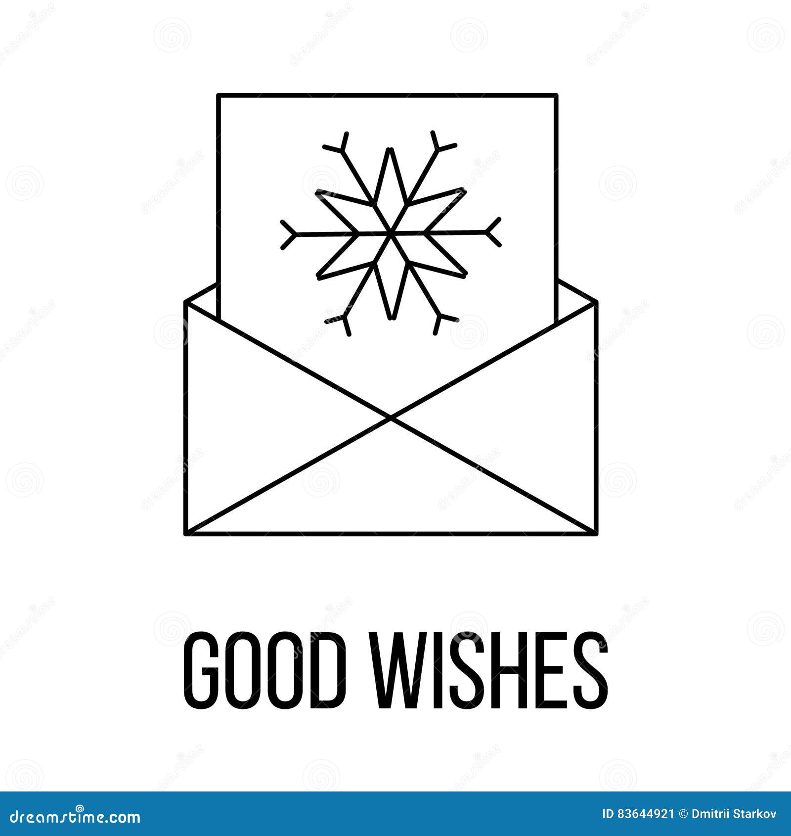 Good Wishes Icon or Logo Line Art Style. Stock Vector - Illustration of ...