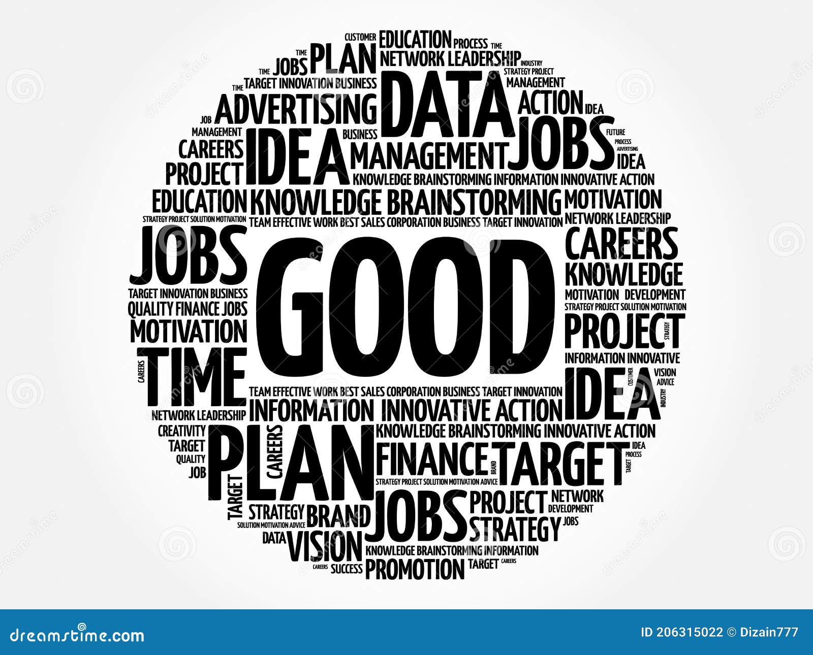 GOOD word cloud stock illustration. Illustration of innovation - 206315022