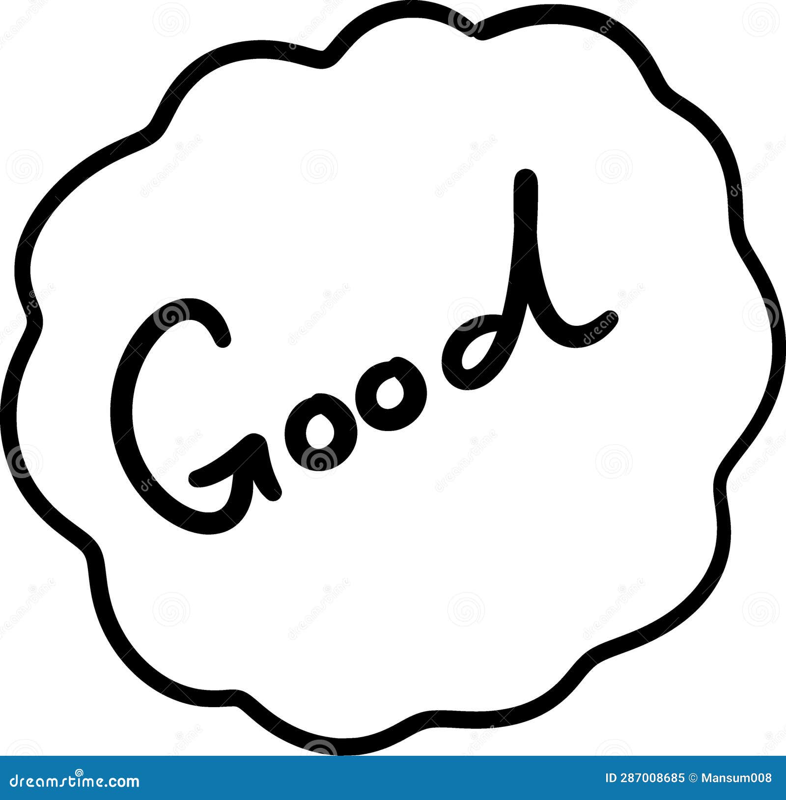 Good Word Good Icon, Illustration Stock Illustration - Illustration of ...