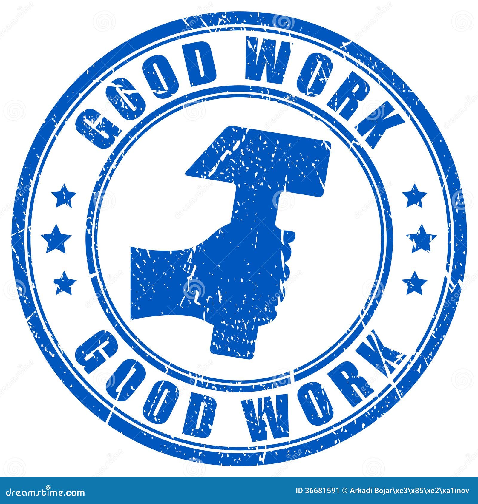 Good work stock vector. Illustration of clip, sign, hand - 36681591