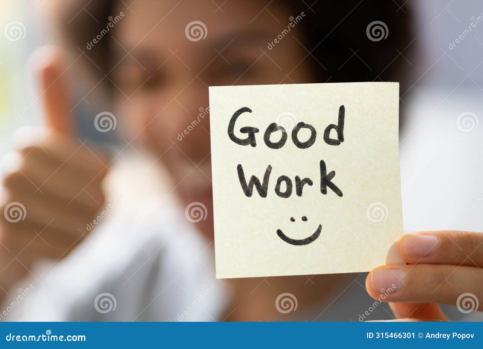 Good work note stock image. Image of compliments, note - 315466301