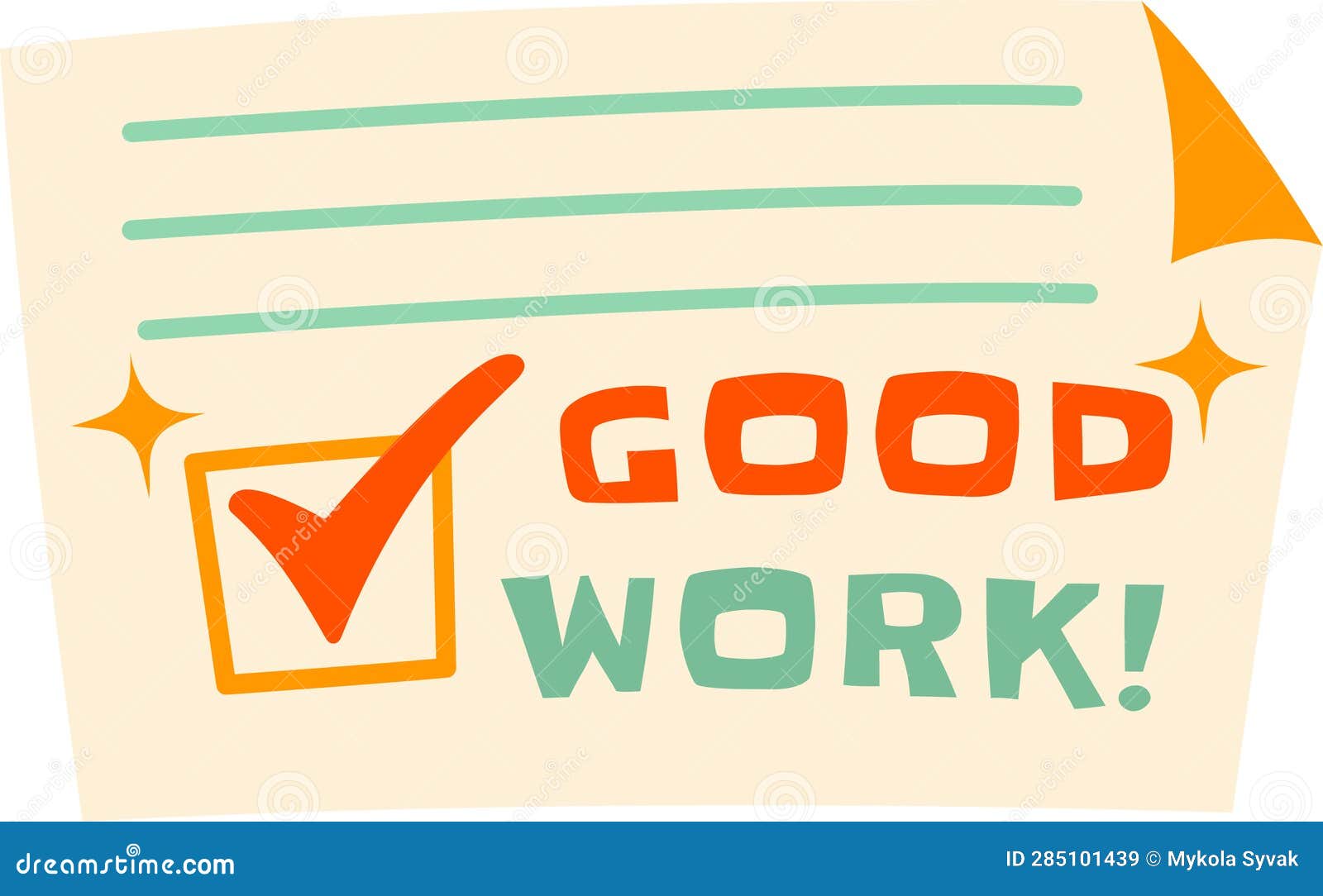 Good Work Sticker stock vector. Illustration of sticker - 285101439