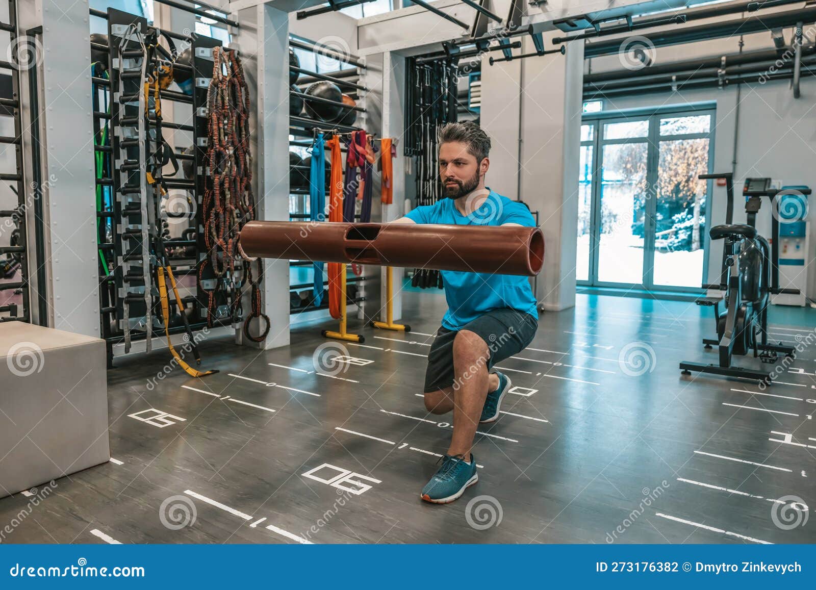 Athlete Exercising in the Gym and Looking Involved Stock Photo - Image ...