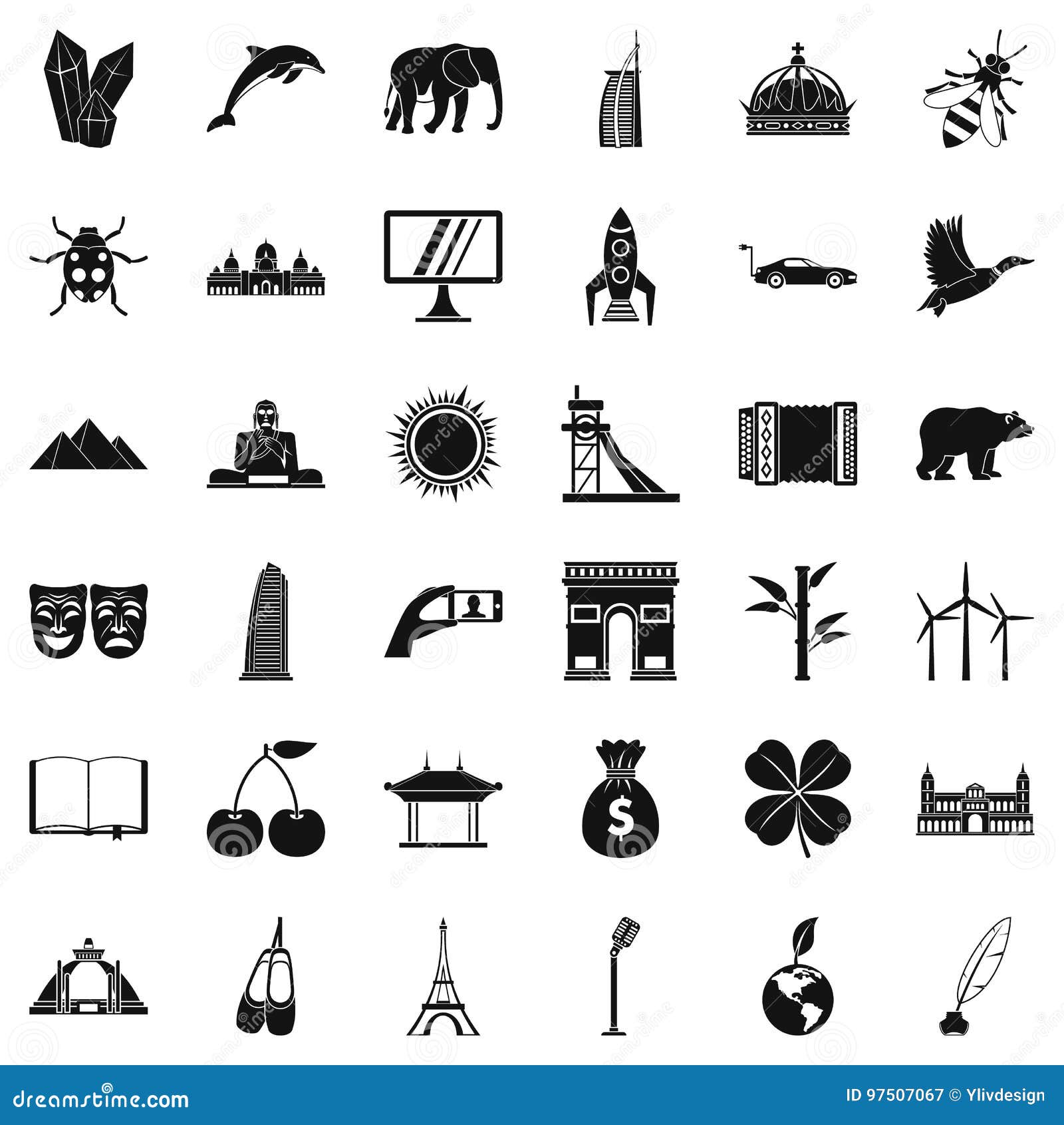 Good World Icons Set, Simple Style Stock Vector - Illustration of globe ...