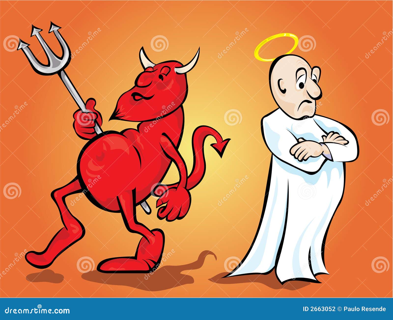 Good and wrong stock vector. Illustration of good, demon - 2663052