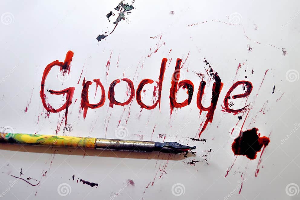 Goodbye stock image. Image of abstract, blood, paper - 15184747
